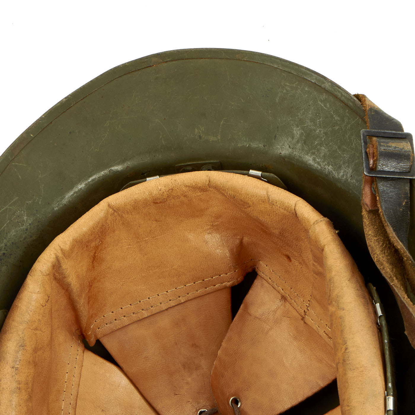 Original French WWII M1926 Adrian Artillery Helmet - Complete ...