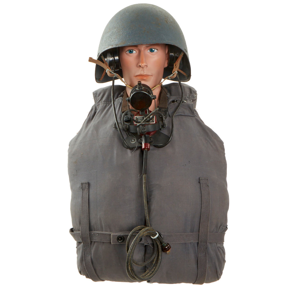 Original U.S. WWII U.S. Navy Talker Helmet With Headset and Microphone ...