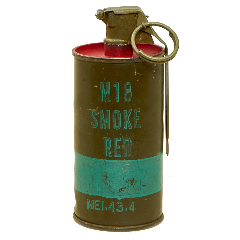Original U.S. WWII / Korean War Era Inert Red M18 Smoke Grenade With M ...