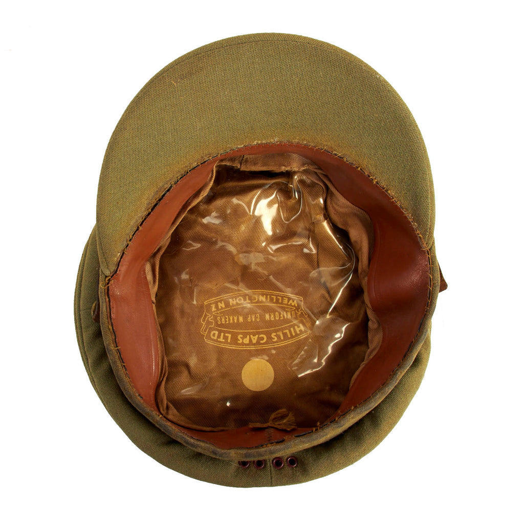 Original New Zealand WWII Named Hawkes Bay Regiment Officers’ Peaked V ...