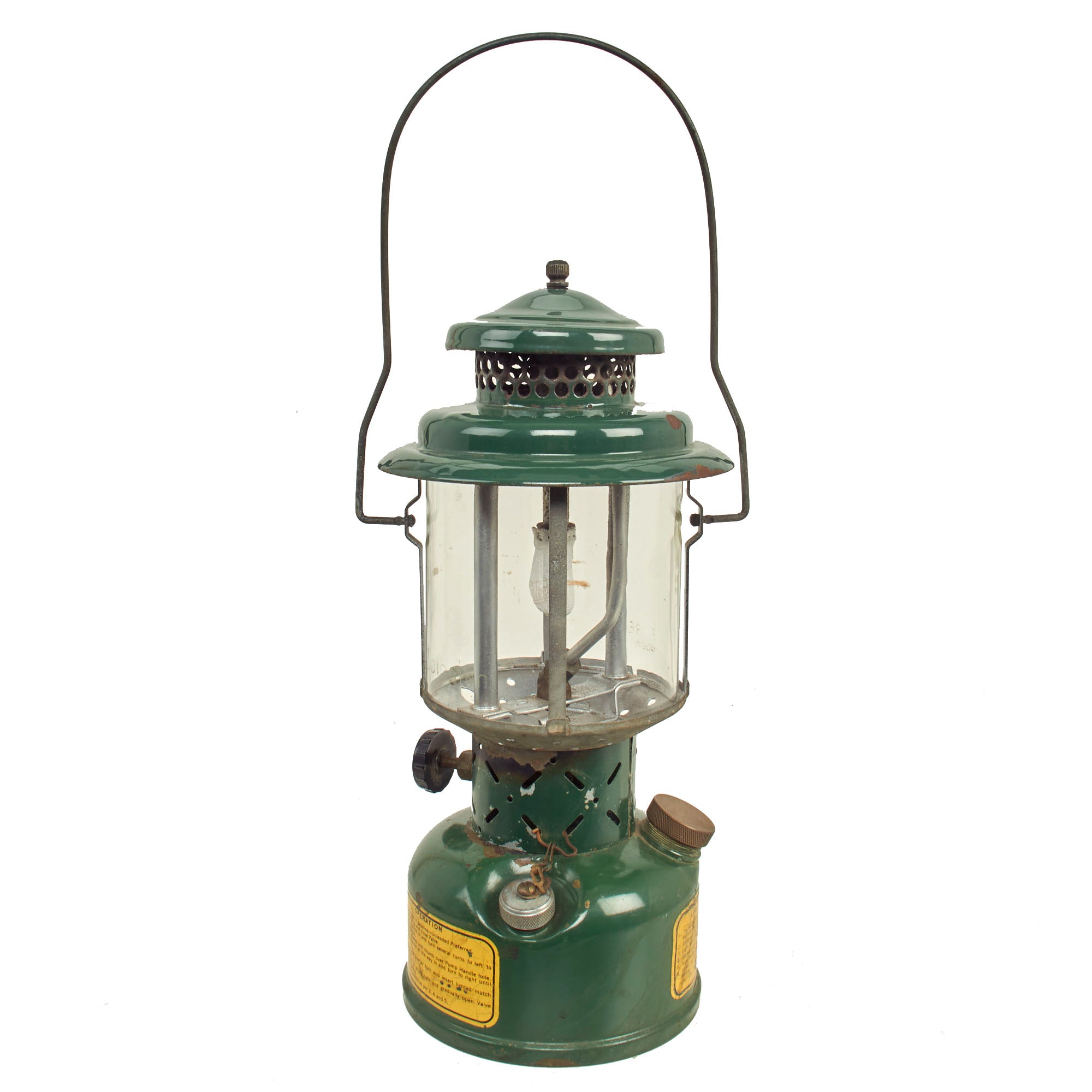 Original U.S. WWII 1945 Dated Coleman 252 Milspec Gasoline Lantern wit ...