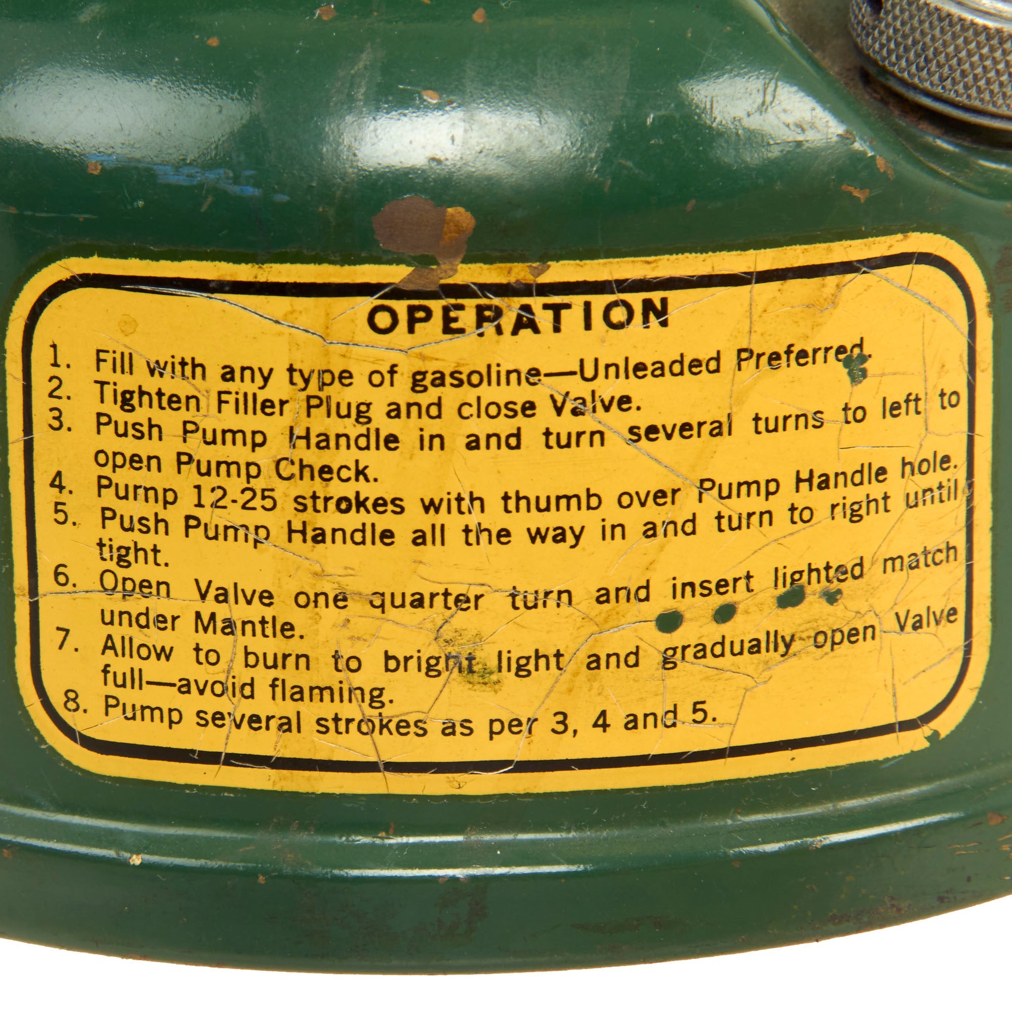 Original U.S. WWII 1945 Dated Coleman 252 Milspec Gasoline Lantern wit ...