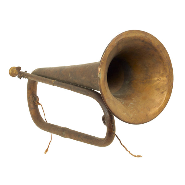 Original U.S. Civil War Regulation Large Brass Clarion Bugle in Bb wit ...