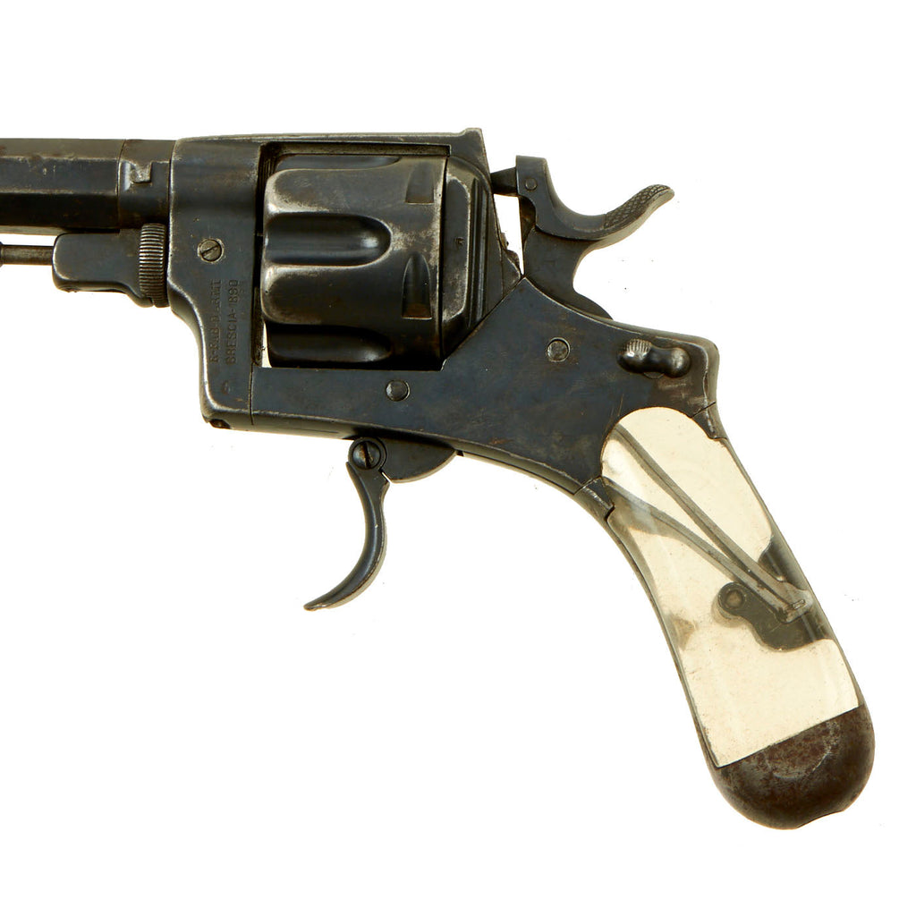 Original Italian Bodeo Model 1889 Enlisted Revolver with Plexiglass Gr ...