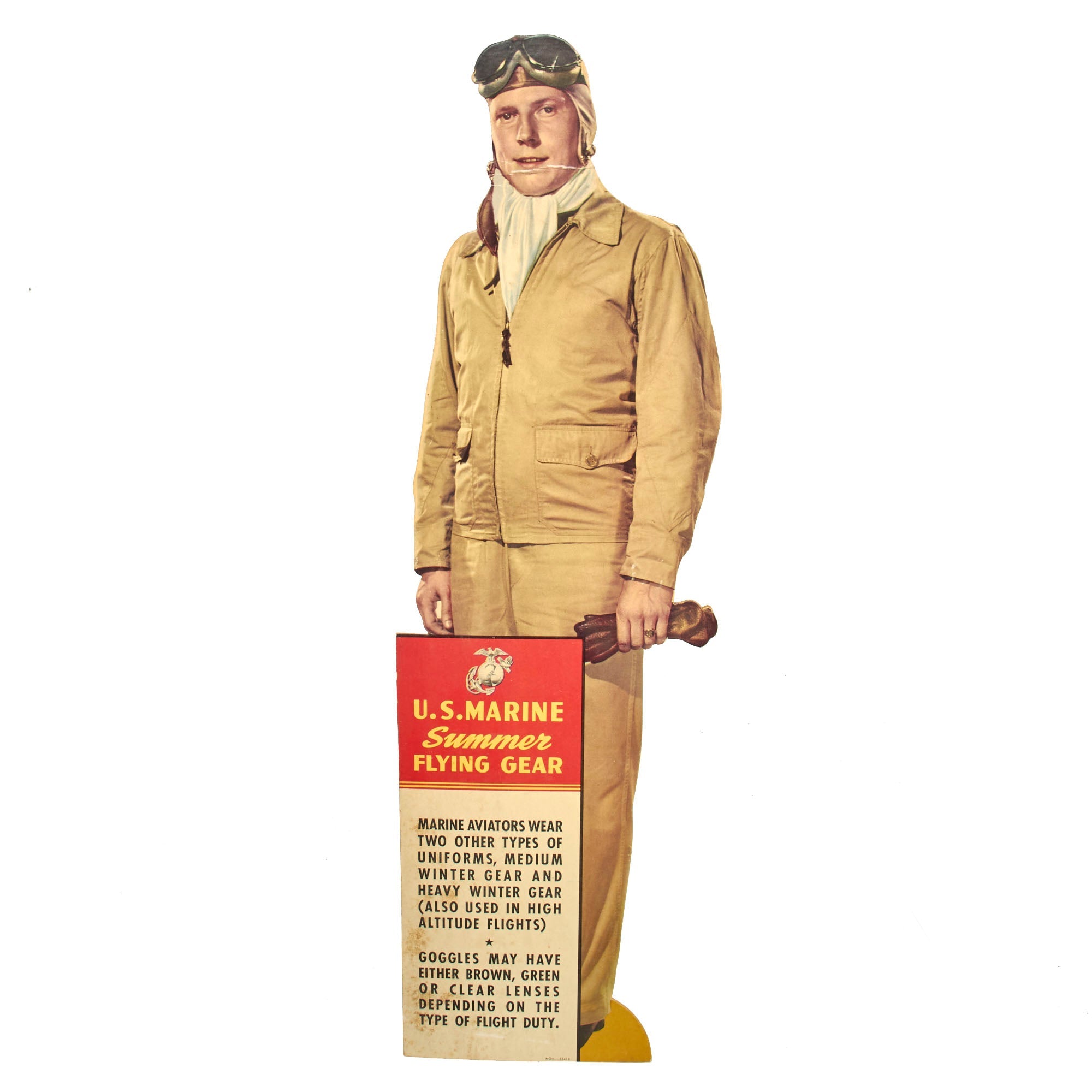 Original U.S. WWII US Marine Corps Cardboard Standee Tabletop Display ...