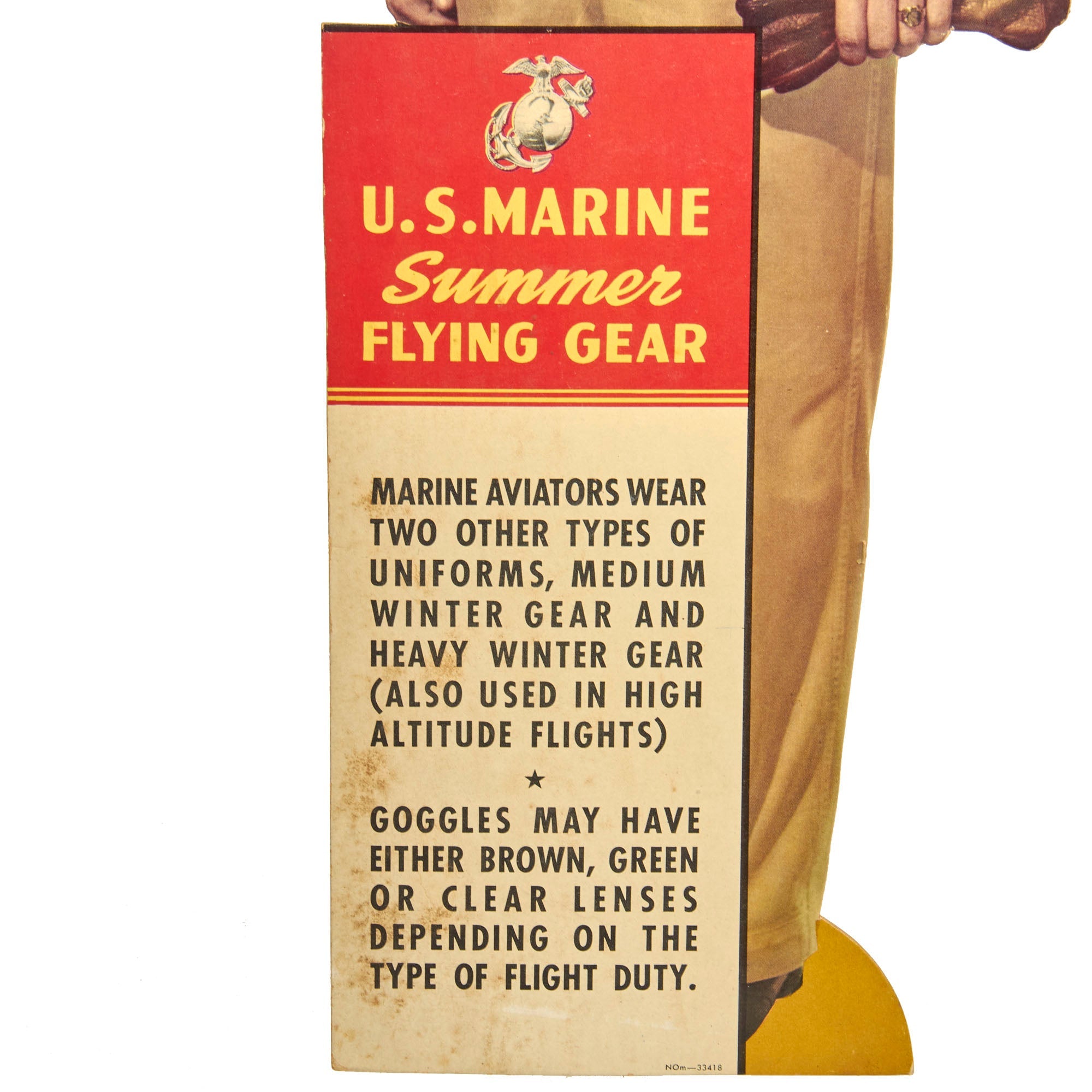 Original U.S. WWII US Marine Corps Cardboard Standee Tabletop Display ...