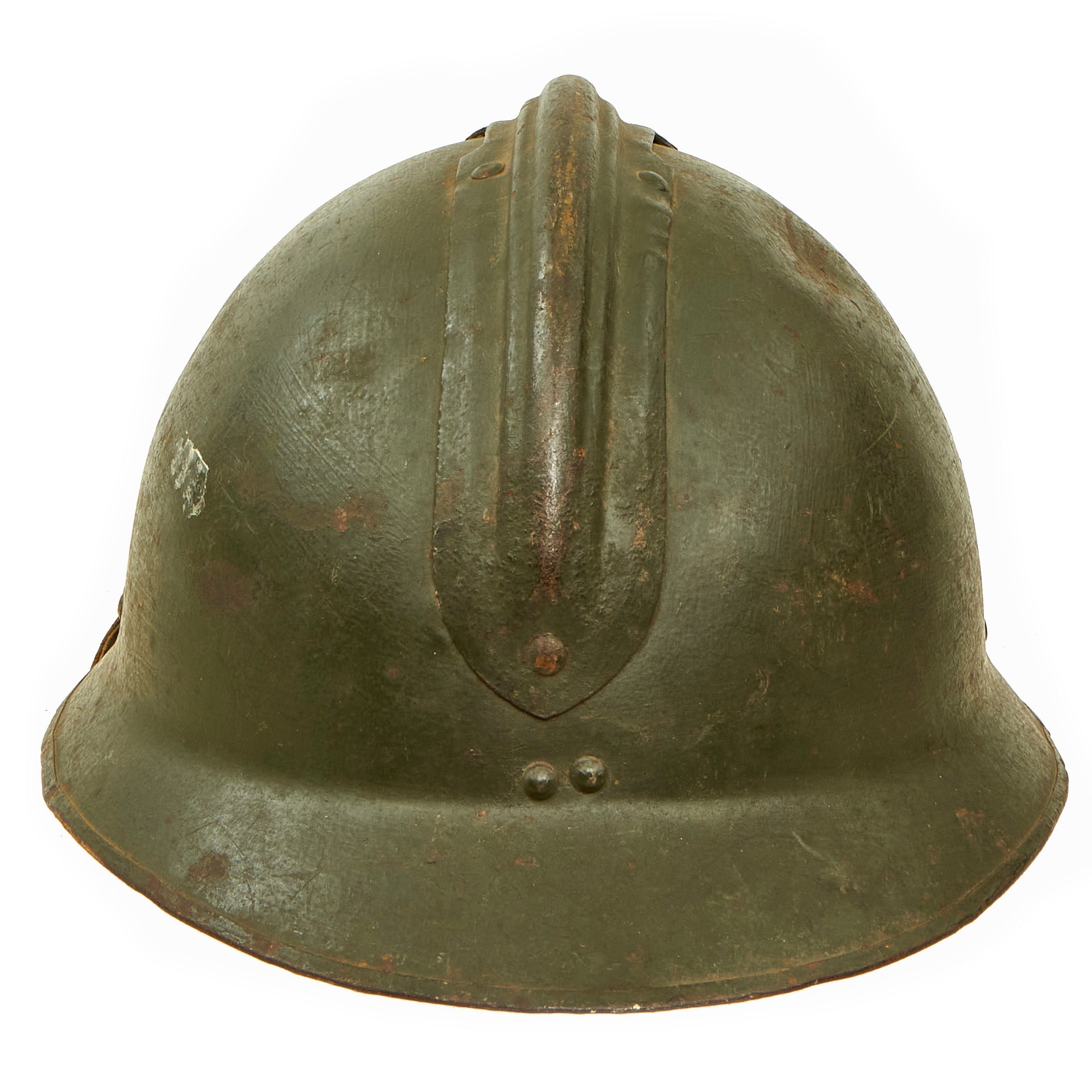 Original WWII French Complete Model 1926 Adrian Engineer Helmet with L ...