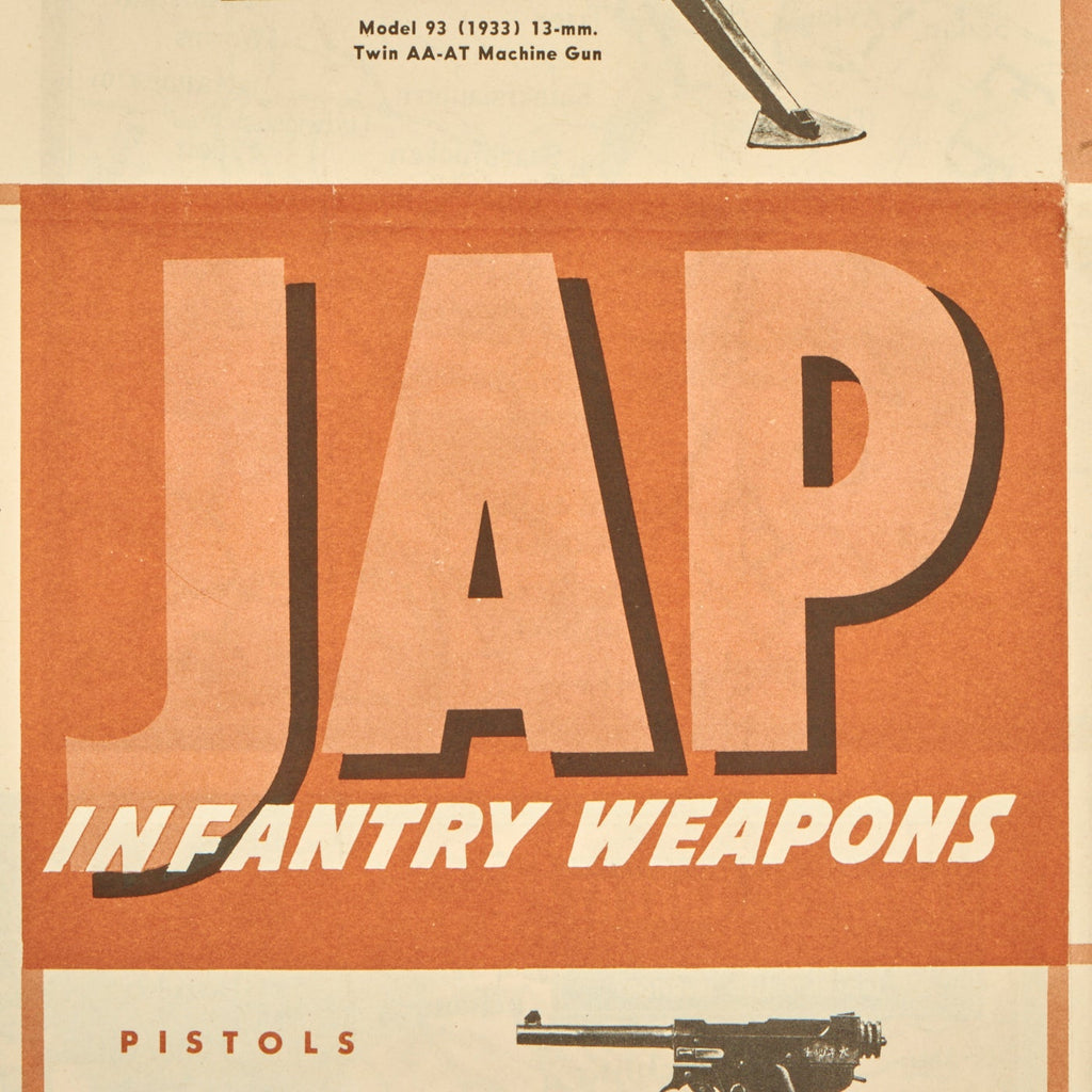Original U.S. WWII Japanese Infantry Weapons ID Poster - Newsmap Vol ...