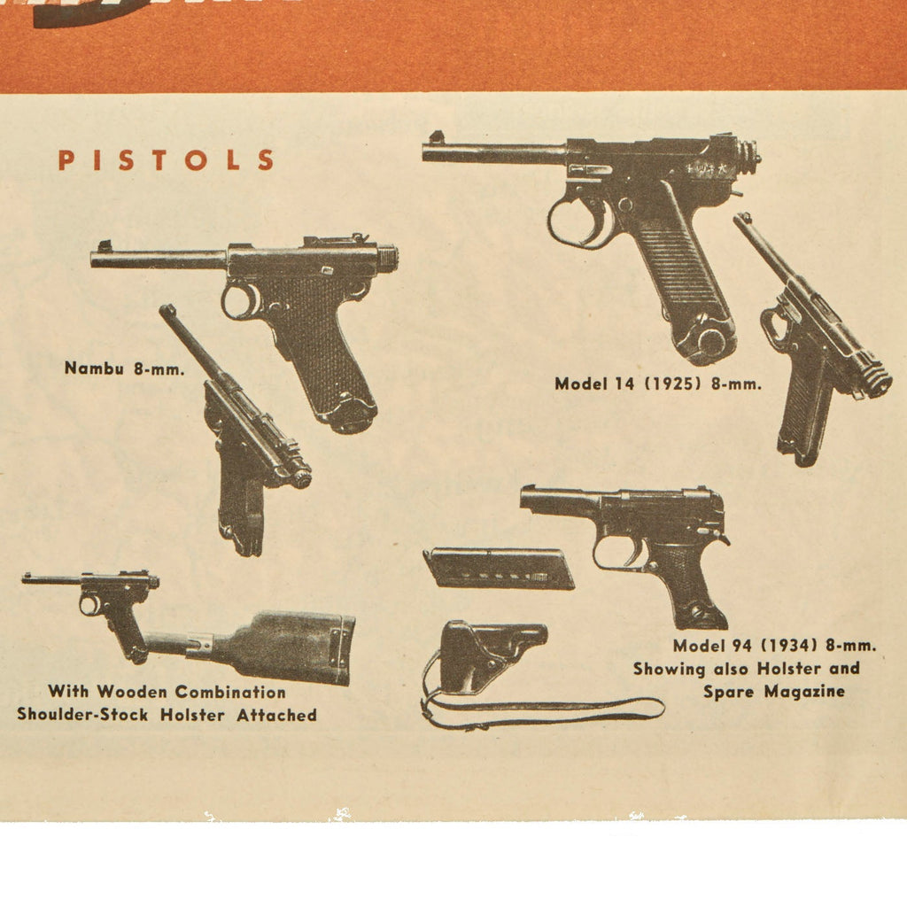 Original U.S. WWII Japanese Infantry Weapons ID Poster - Newsmap Vol ...