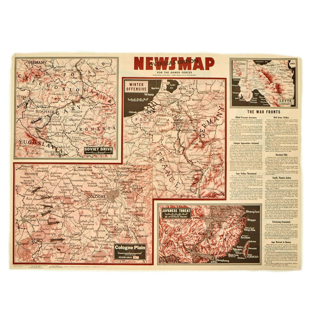 Original U.S. WWII Japanese Infantry Weapons ID Poster - Newsmap Vol ...