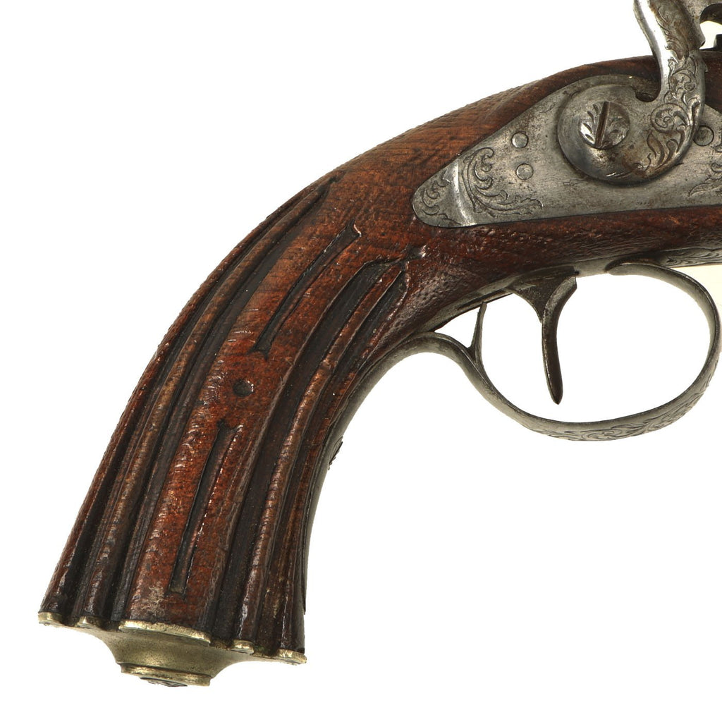 Original French Continental Percussion Pistol with Faux Damascus Barre ...