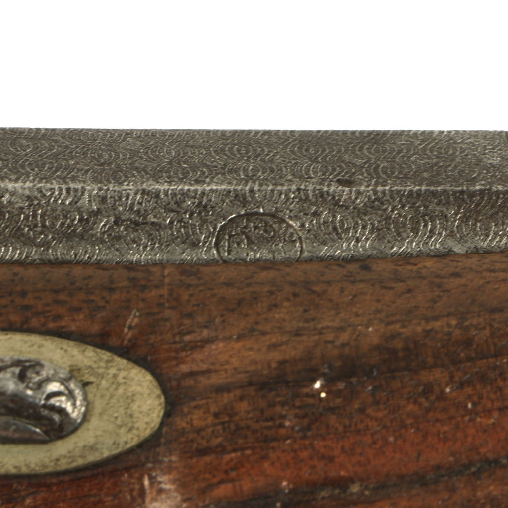 Original French Continental Percussion Pistol with Faux Damascus Barre ...