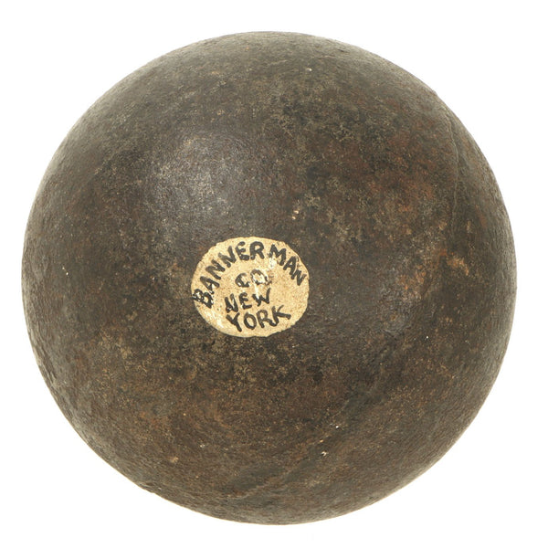 Original U.S. American Civil War 6lb Solid Shot Cannon Ball with Banne ...