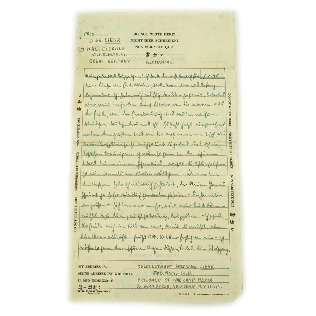 Original Set of German WWII Letters Written Back Home by German POWs H ...