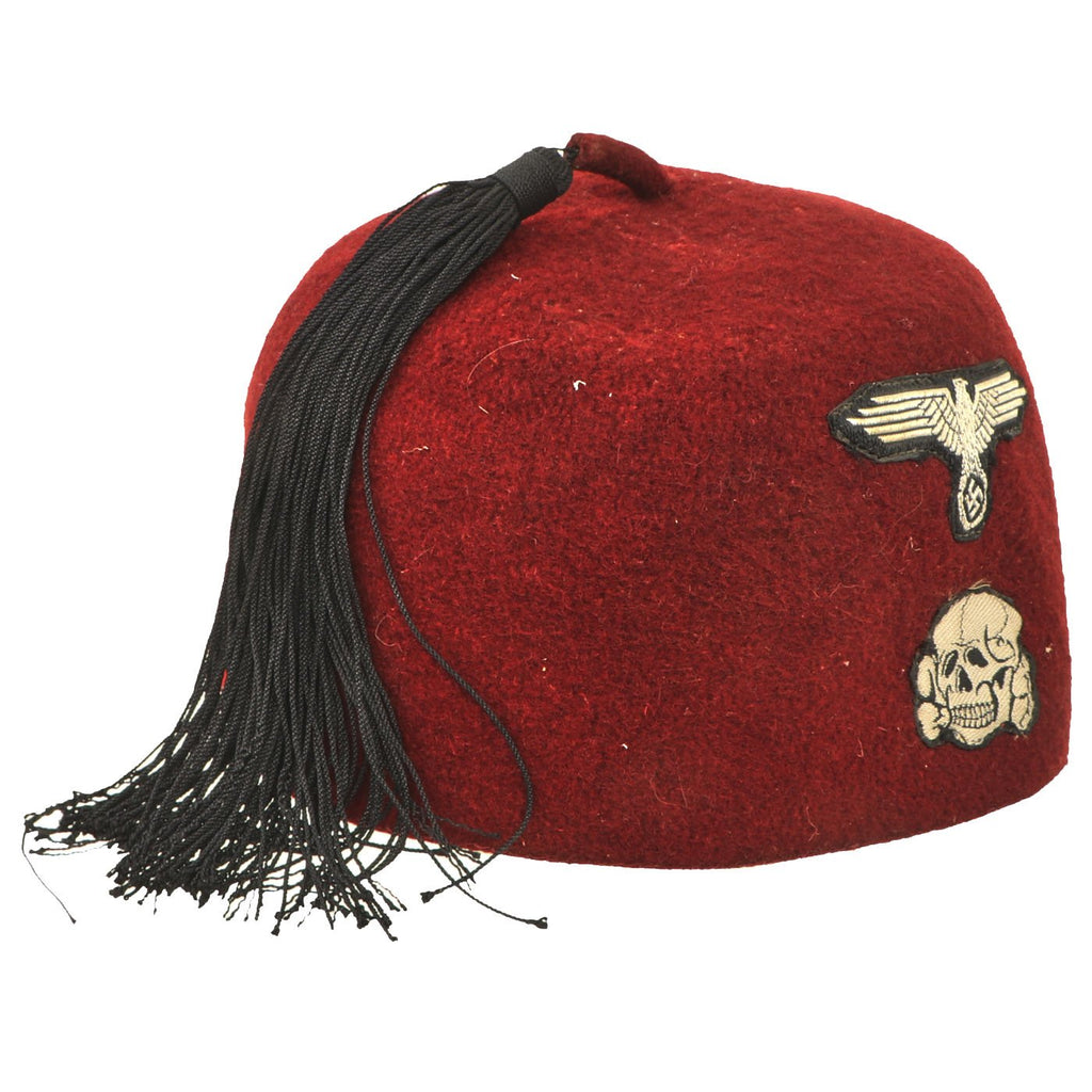 Original German WWII Waffen SS M43 Maroon Parade Fez for Foreign Volun ...