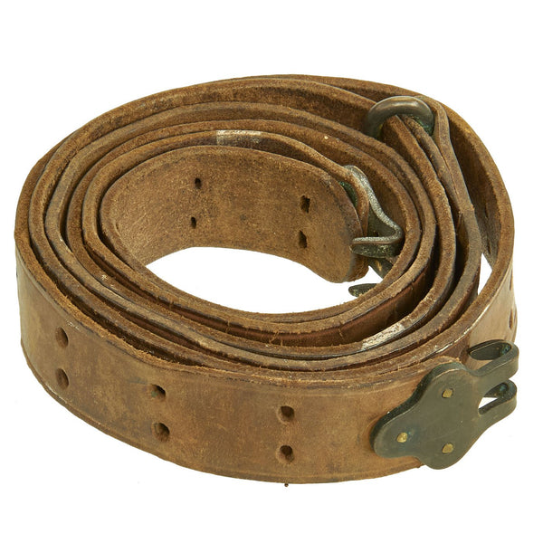 Original U.S. WWI & WWII M1907 Pattern Leather Sling with Blacked Bras ...