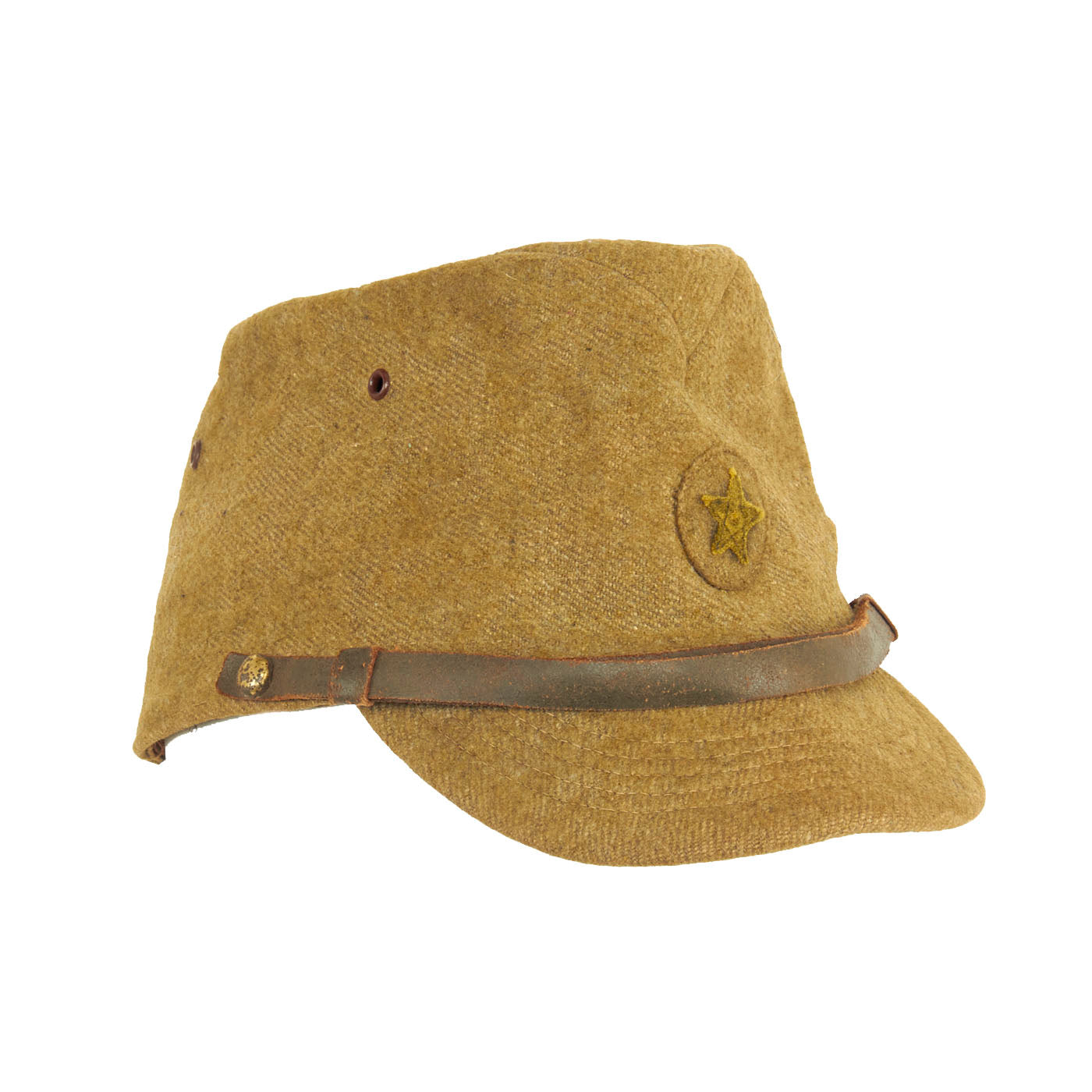 Original Japanese WWII Officer Wool Forage Cap with Kanji Ink Stamps ...