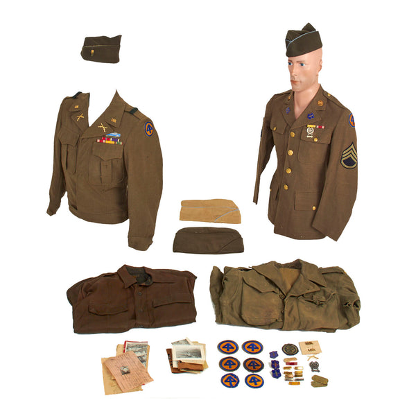 Original U.S. WWII Named 44th Infantry Division Large Uniform Grouping ...