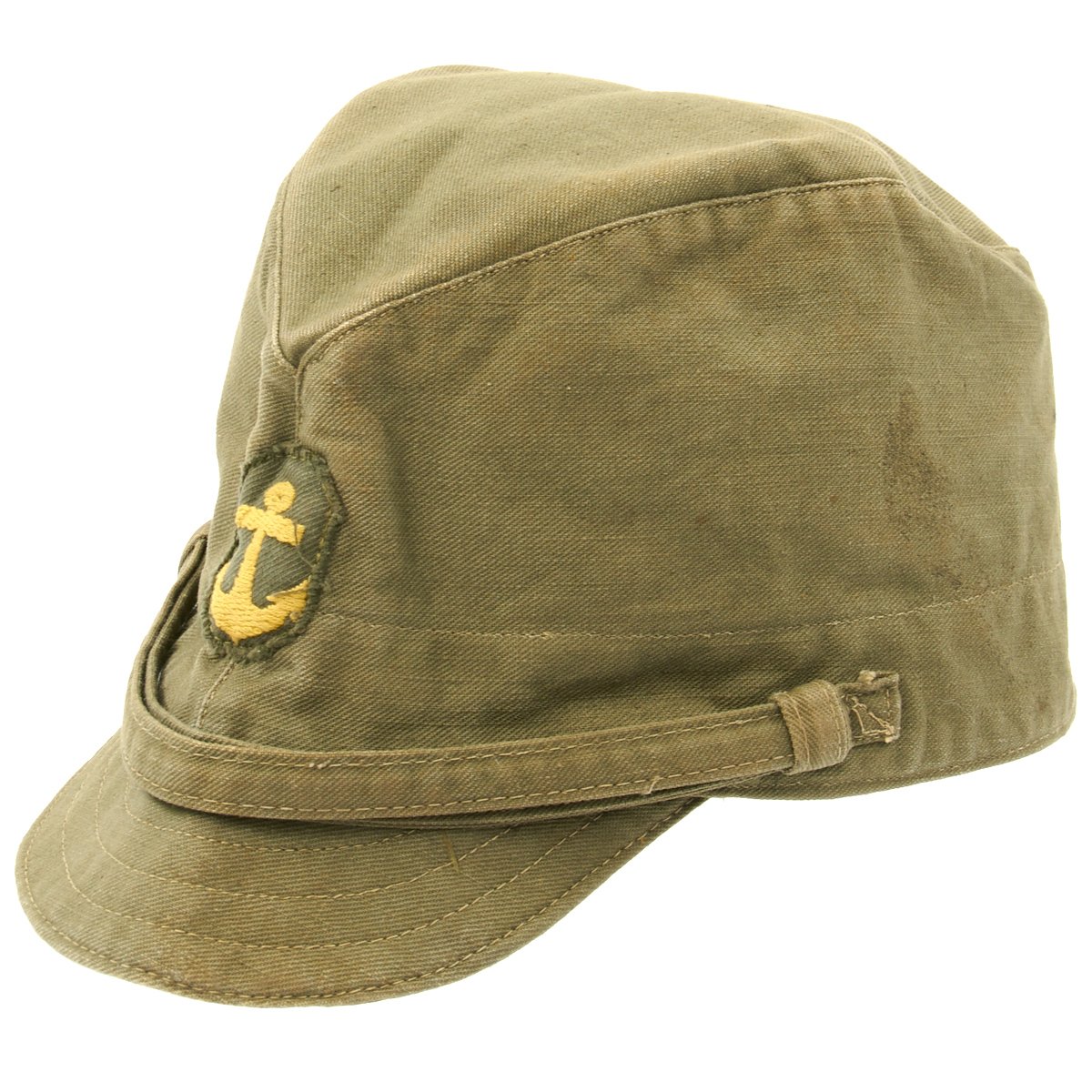 Original WWII Japanese Naval Landing Forces Officer Cotton Forage Cap ...