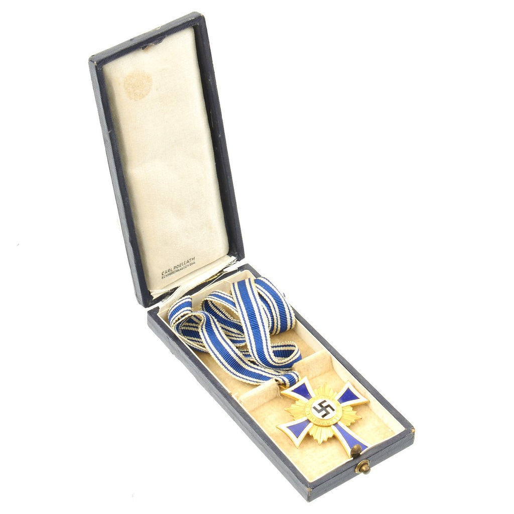 Original German WWII 1st Class Gold Mother’s Cross in Case by Carl Poe ...