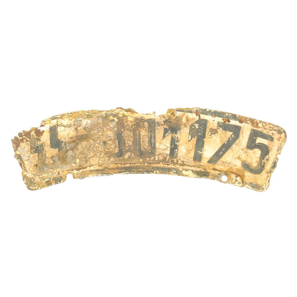 Original German WWII Waffen SS Motorcycle License Plate SS-301175 ...