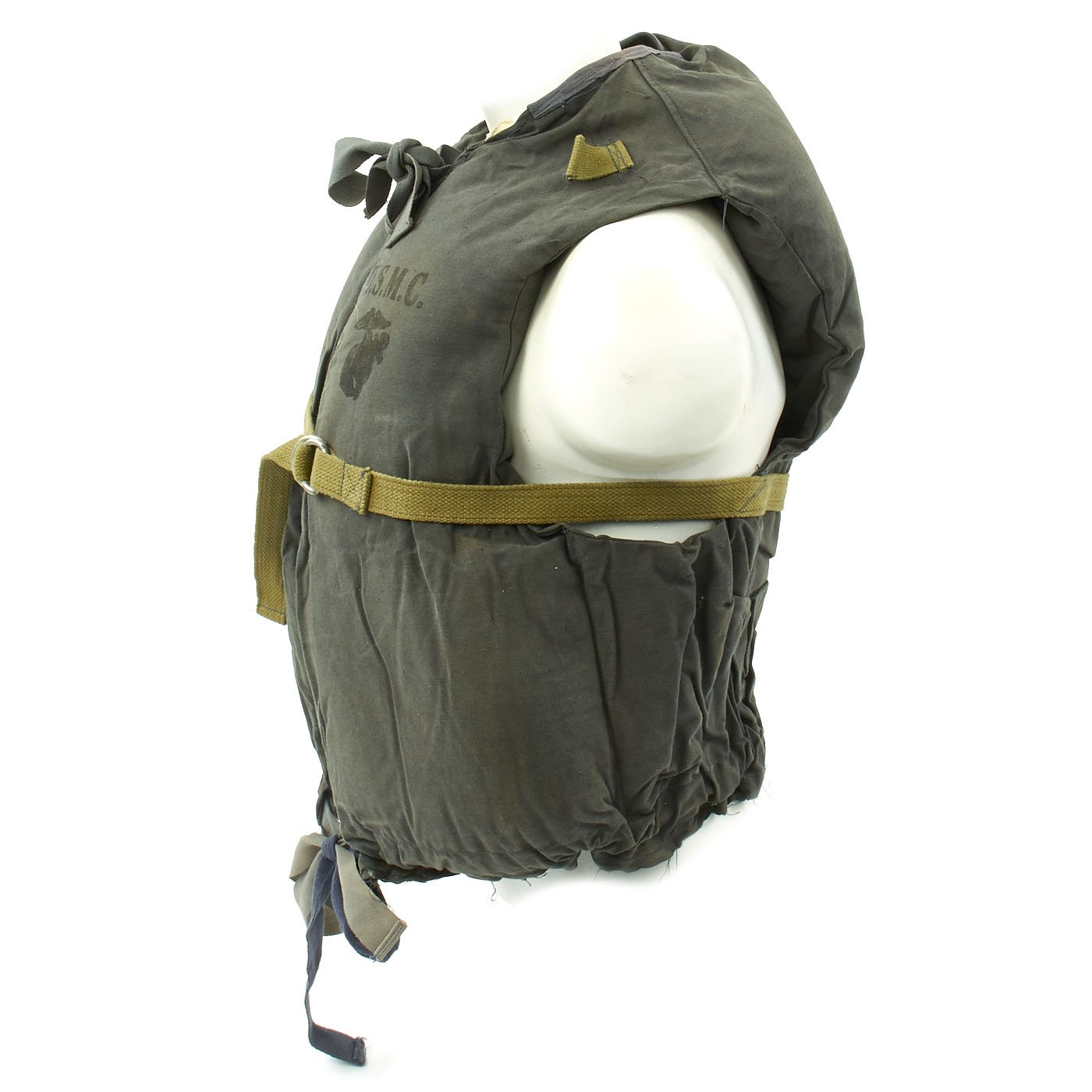 Original U.S. WWII USMC Model No.2 Kapok-Style Life Preserver Vest by ...