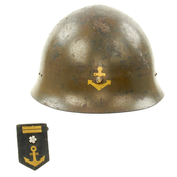 Original WWII Japanese Special Naval Landing Forces SNLF Helmet with ...