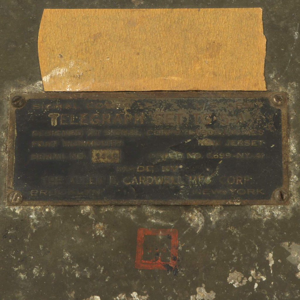 Original WWII U.S. Army Signal Corps Telegraph Set TG-5-A by The Allen ...