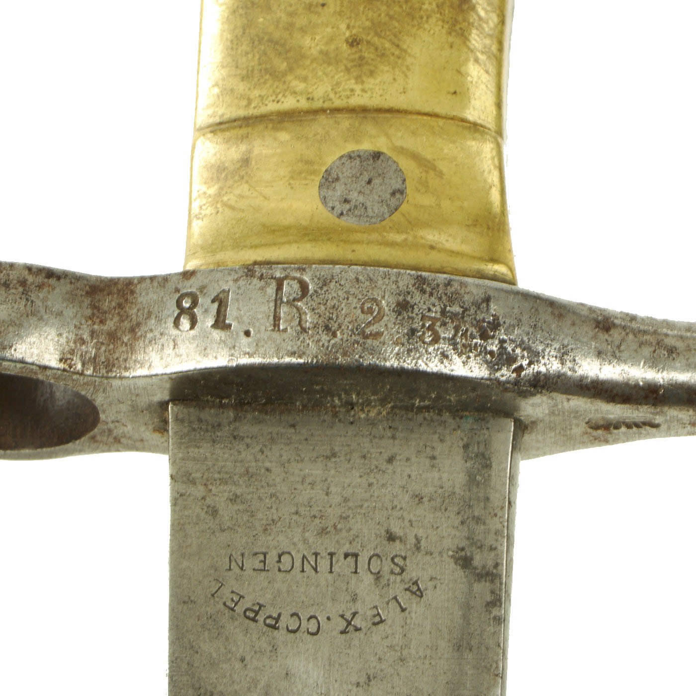 Original German Mauser Model 1871 Rifle Bayonet by Alex. Coppel dated ...