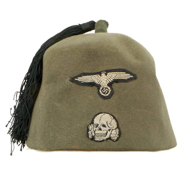 Original German WWII Waffen SS Field Gray M43 Combat Fez for Foreign V ...