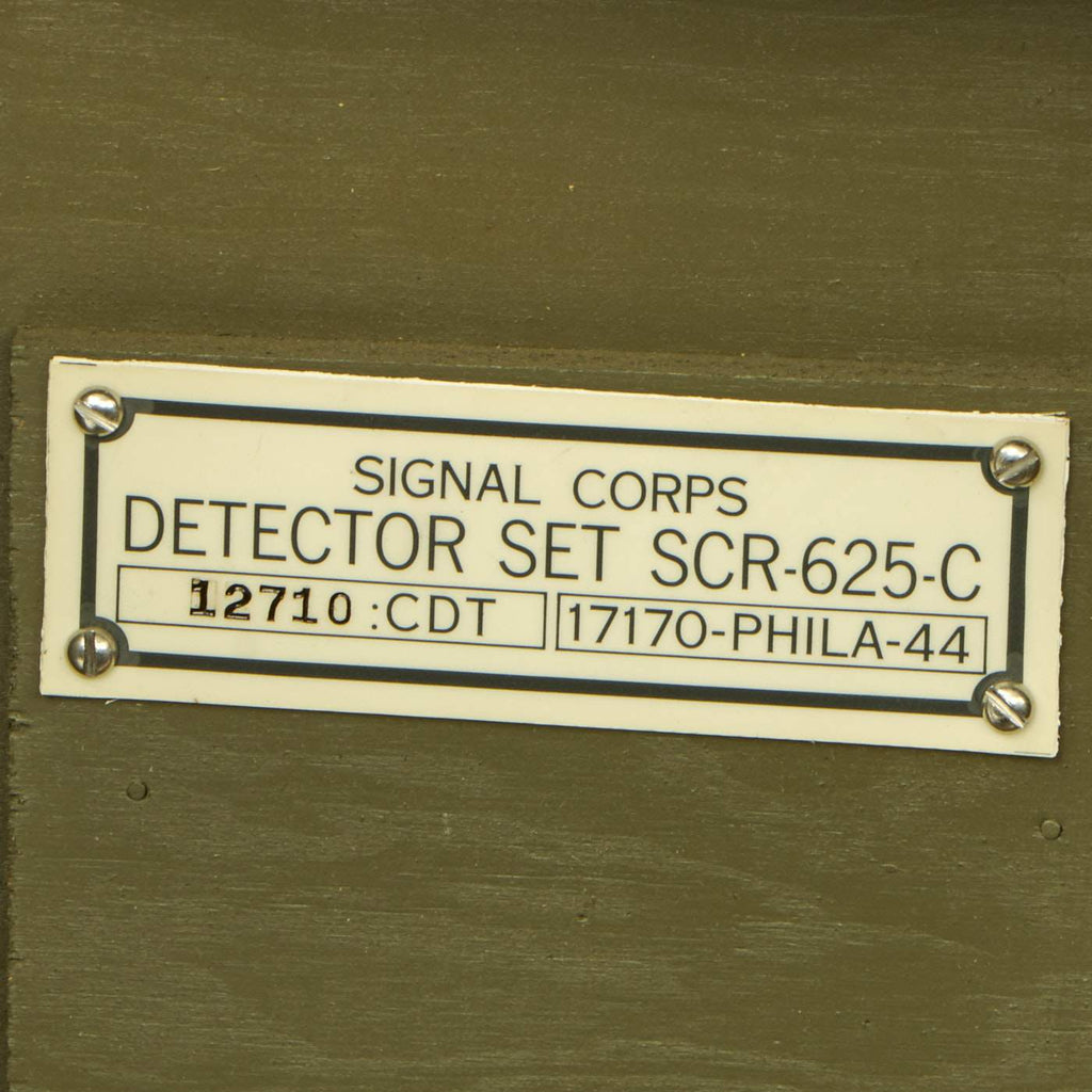 Original U.S. WWII 1944 Dated SCR 625-C Mine Detector – International ...