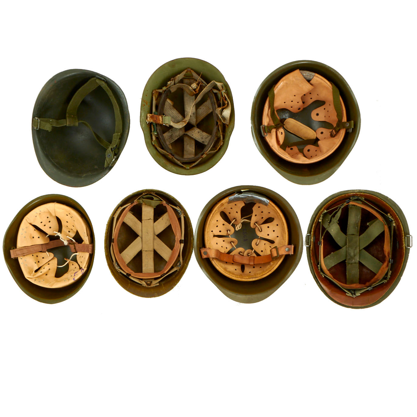 Original Cold War Era Helmet Lot Featuring American, Iraqi and Eastern ...