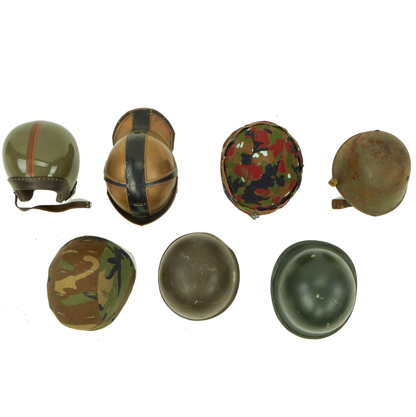 Original Post WWII Military Eastern Bloc and Nato Helmet Lot - Set of ...