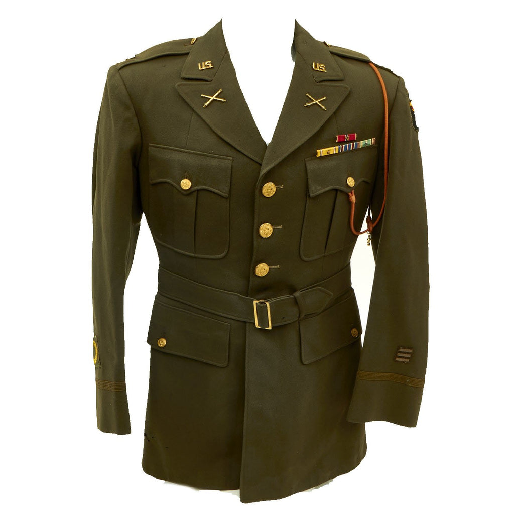 Original U.S. WWII 101st Airborne Class A Uniform Coat with Order of t ...