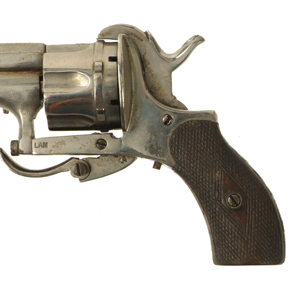 Original French Ladies Small 7mm Pinfire Pocket Revolver with Leather ...