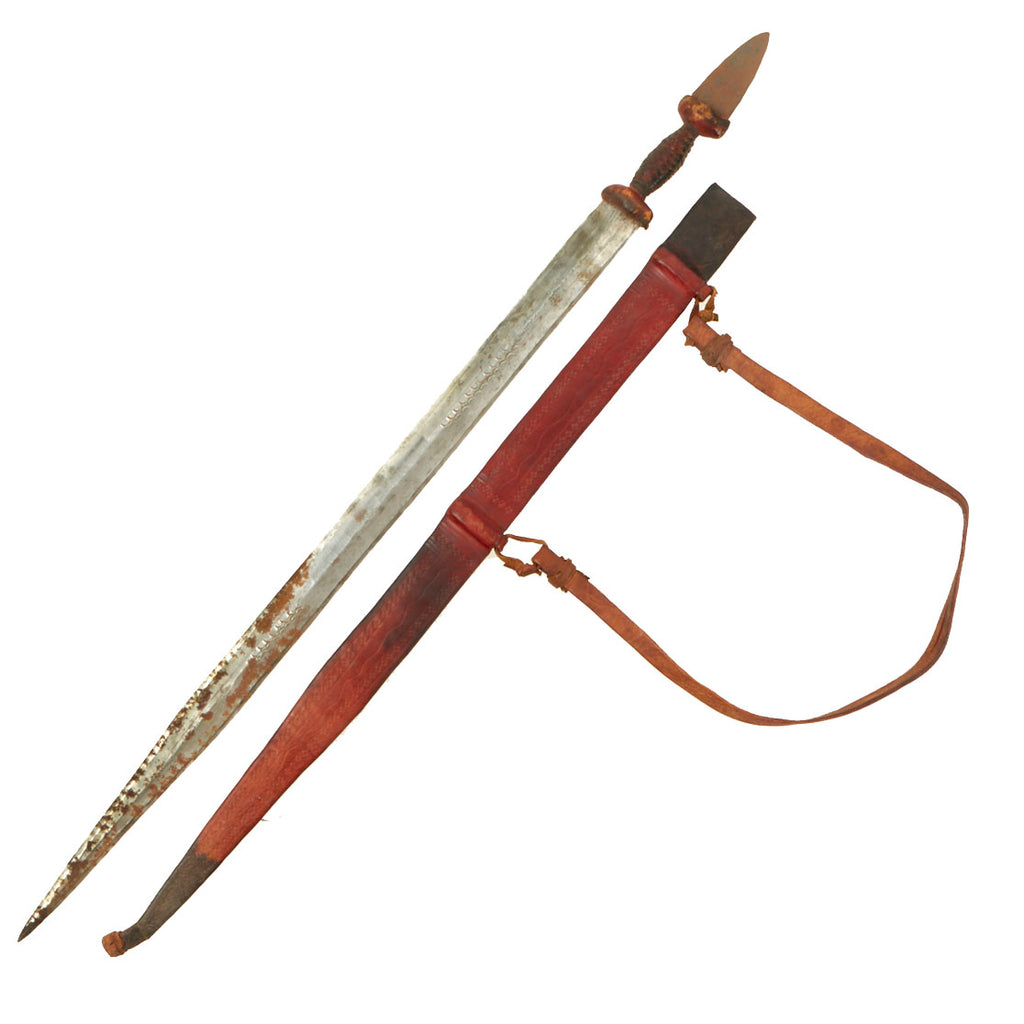 Original 19th Century Sudanese Mahdi Dervish Tebu Short Sword with Lea ...