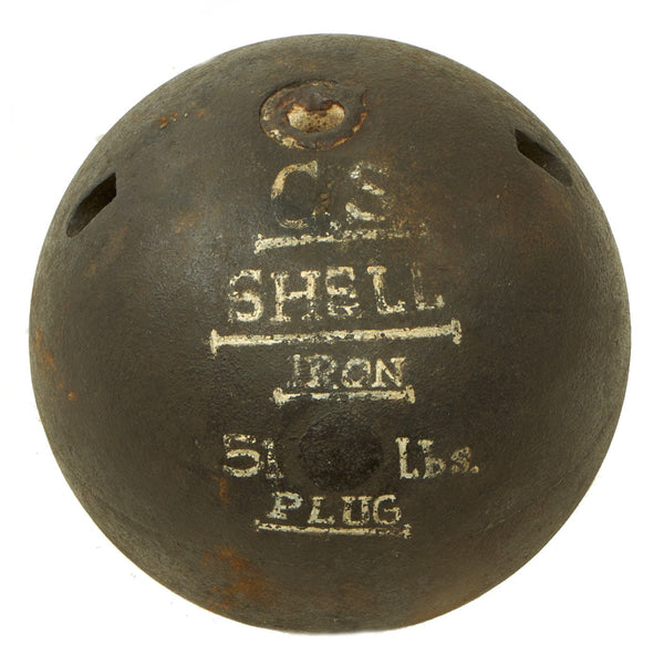 Original U.S. Civil War Confederate Spherical 8 Inch Mortar Shell ...