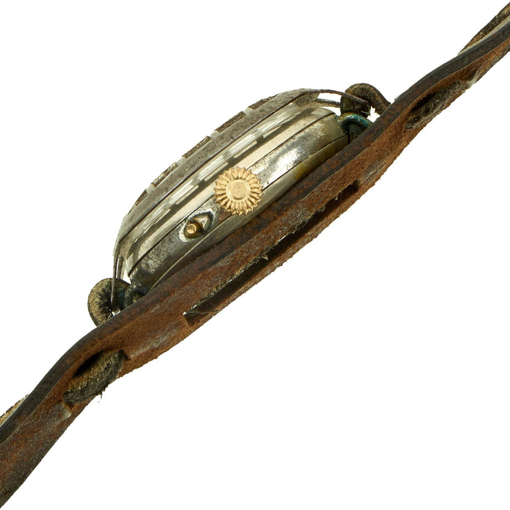 Original WWI Officer's Trench Wrist Watch with Steel Dial Shrapnel Gua ...