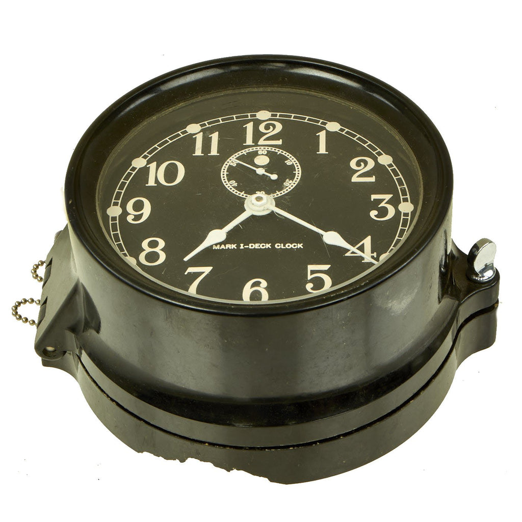 Original WWII Era U.S. Navy Type Mark I Deck Clock by M. Low With Chel ...