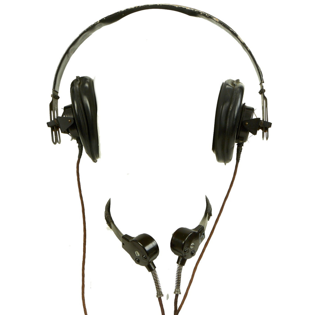 Original German WWII Panzer Armored Vehicle Model B Headset with Throa ...