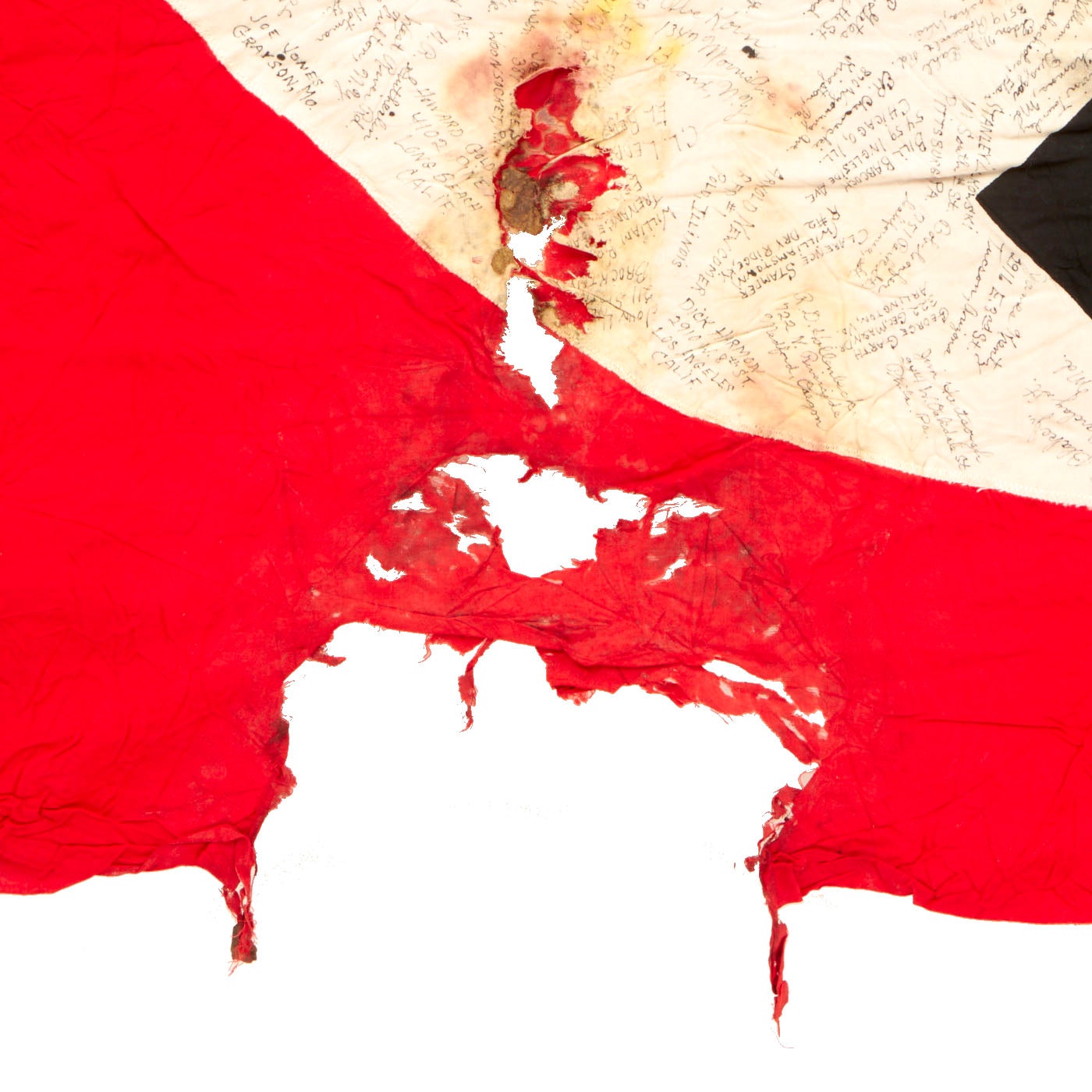 Original German WWII Captured National Flag Signed by U.S. 389th Fight ...