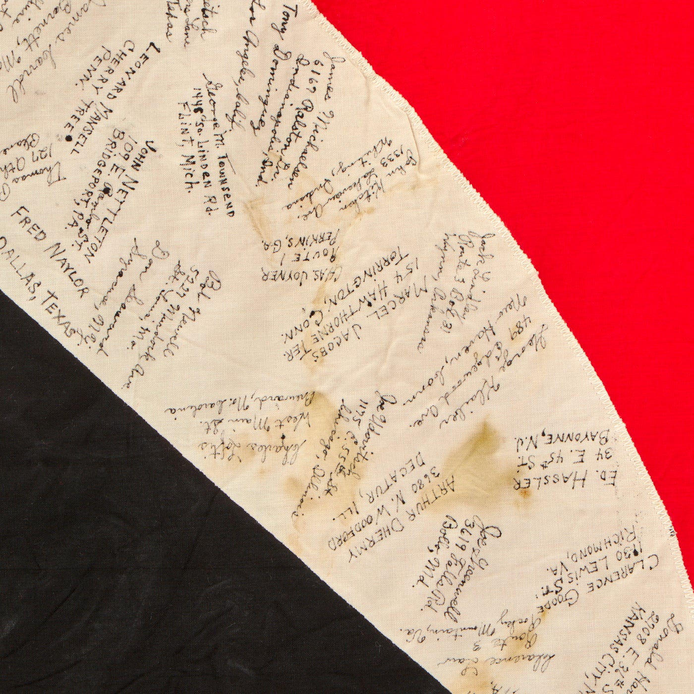 Original German WWII Captured National Flag Signed by U.S. 389th Fight ...