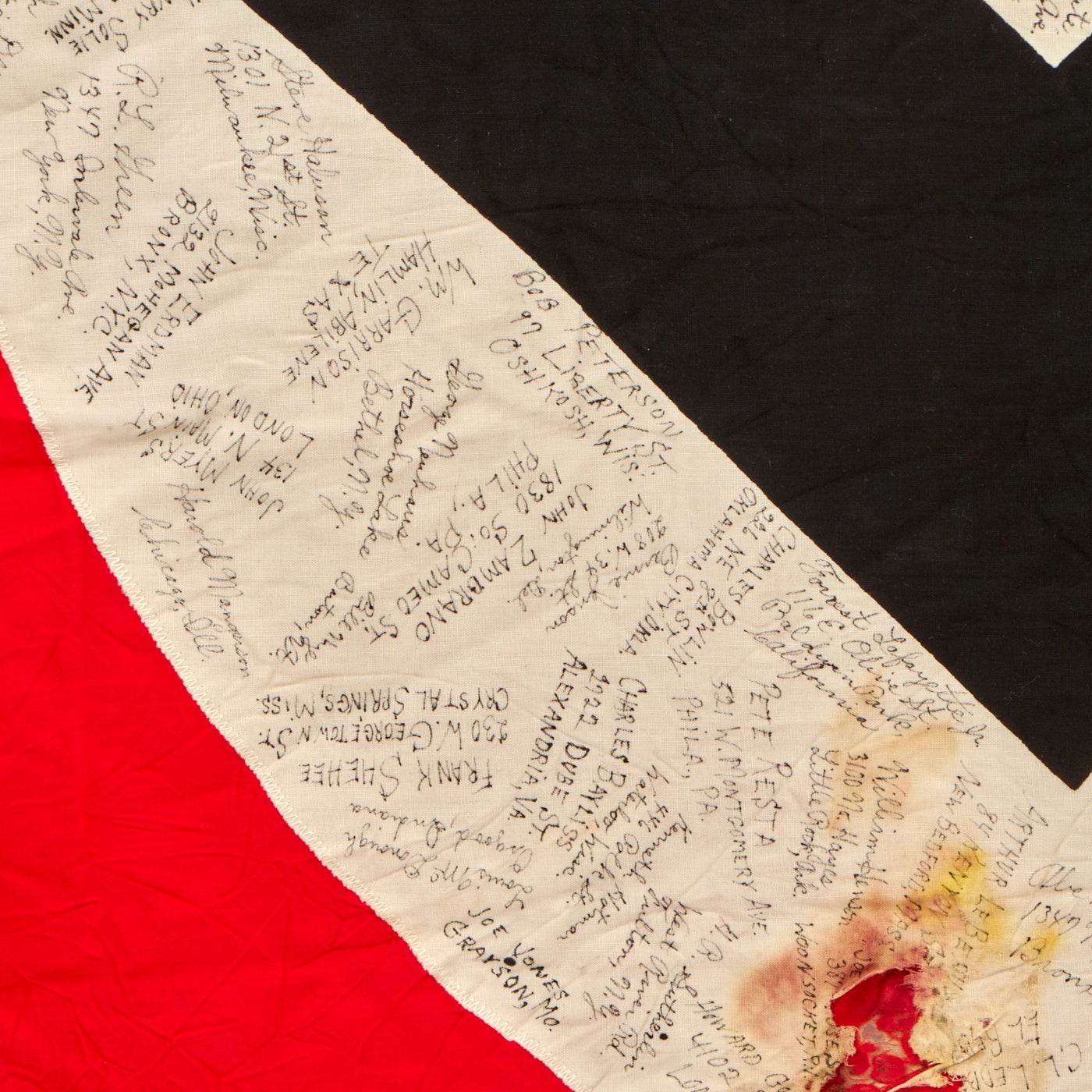 Original German WWII Captured National Flag Signed by U.S. 389th Fight ...