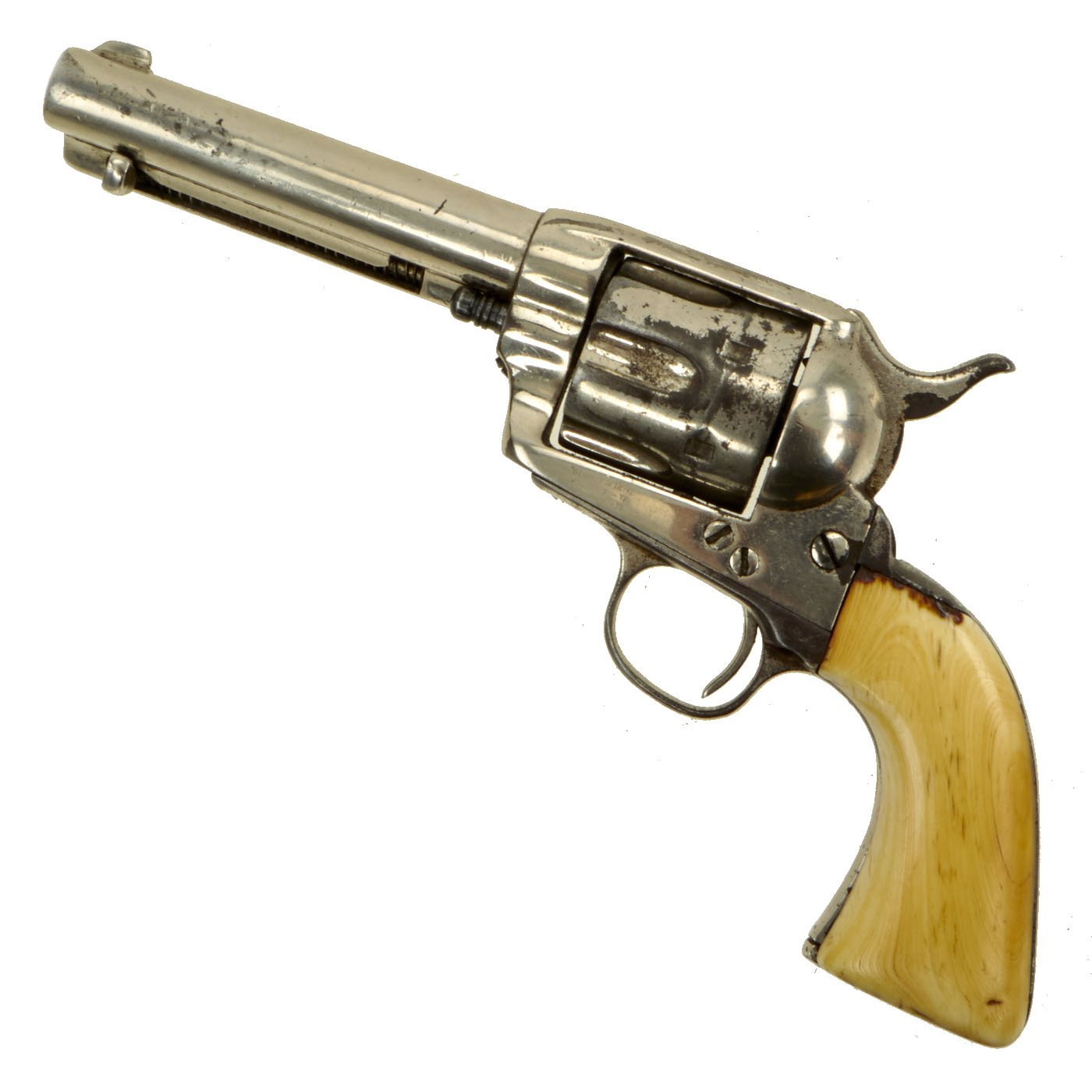 Original U.S. 1882 Colt Nickel Plated Frontier Six Shooter .44-40 Revo ...
