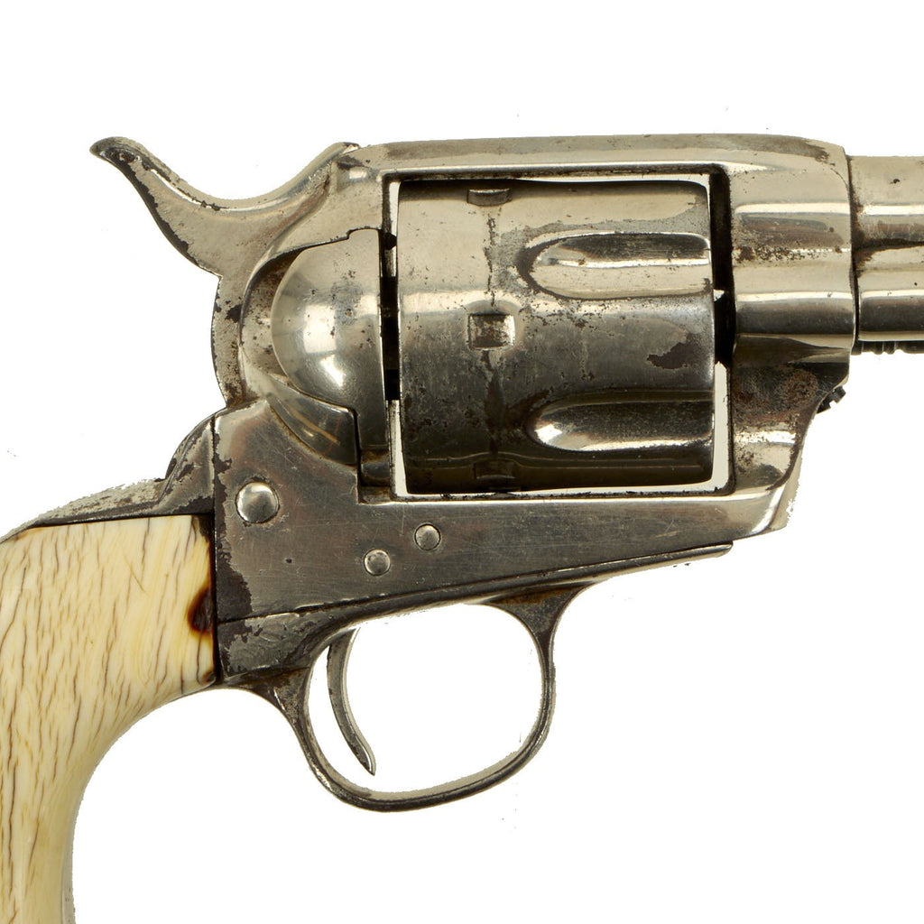 Original U.S. 1882 Colt Nickel Plated Frontier Six Shooter .44-40 Revo ...