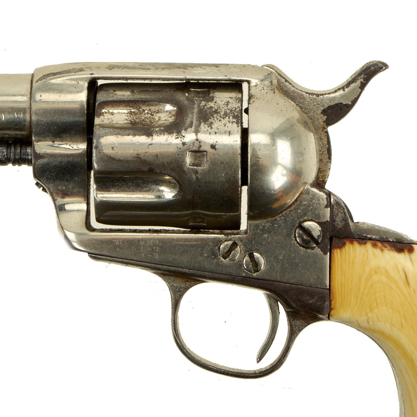 Original U.S. 1882 Colt Nickel Plated Frontier Six Shooter .44-40 Revo ...