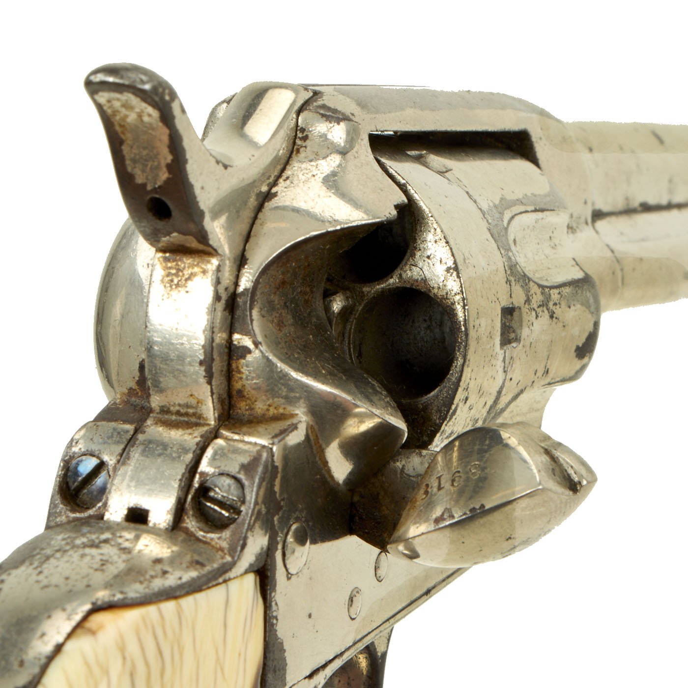 Original U.S. 1882 Colt Nickel Plated Frontier Six Shooter .44-40 Revo ...