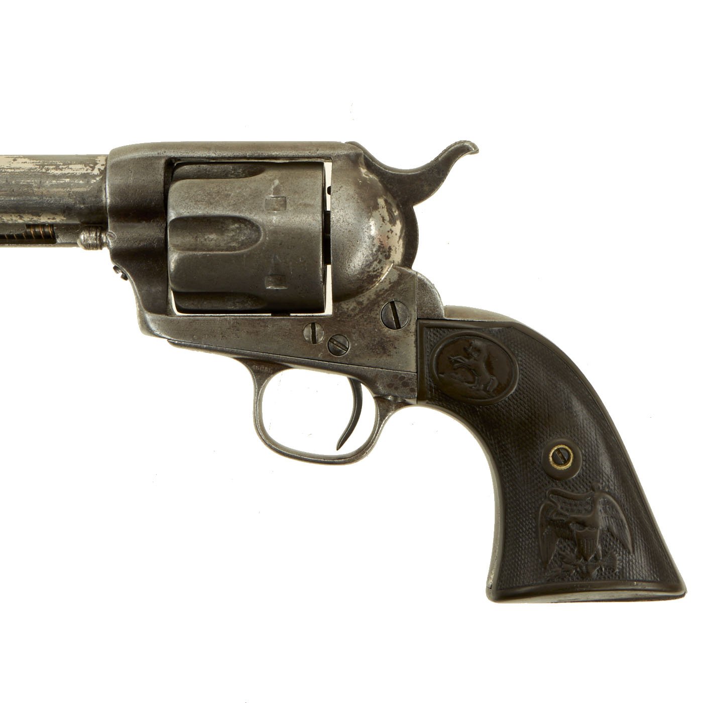 Original U.S. Colt .45cal Nickel-Plated Single Action Army Revolver ma ...