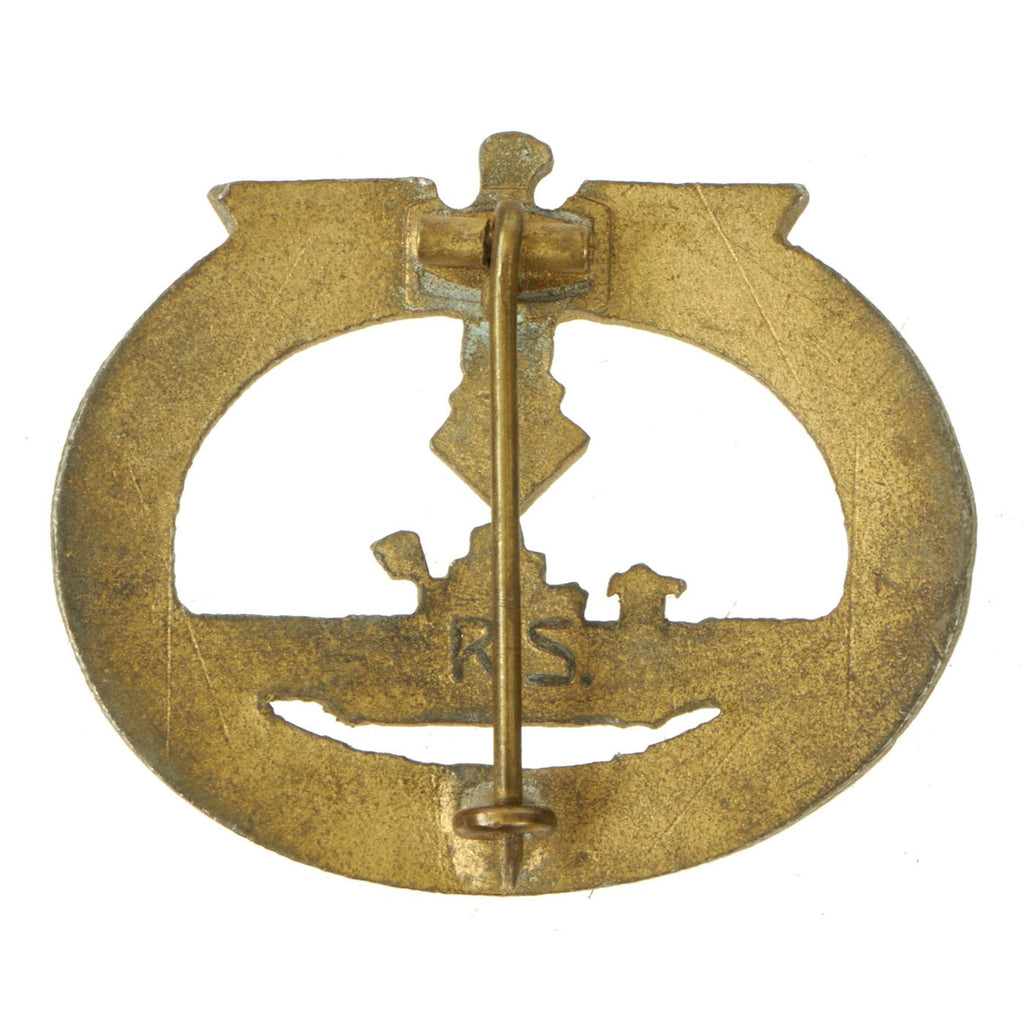 Original German WWII Kriegsmarine Metal U-Boat War Badge by Rudolph So ...