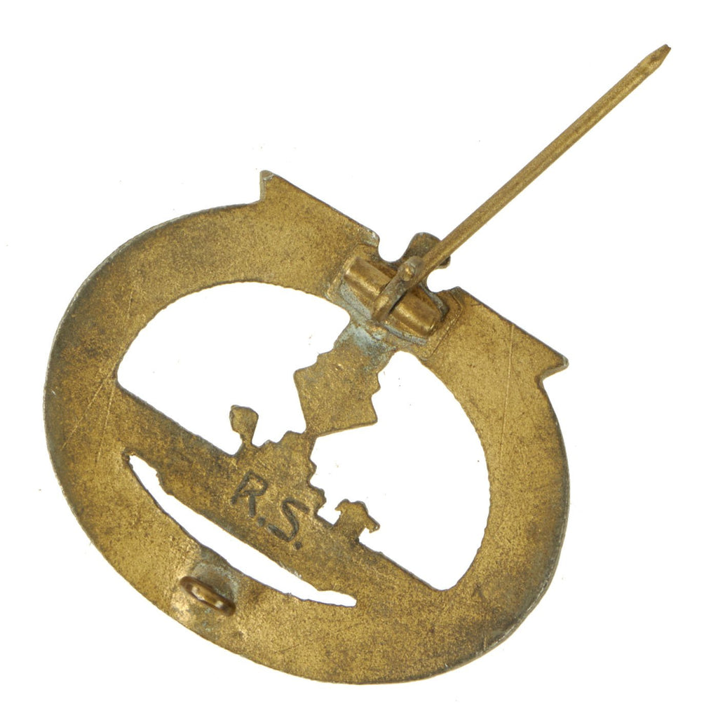 Original German WWII Kriegsmarine Metal U-Boat War Badge by Rudolph So ...